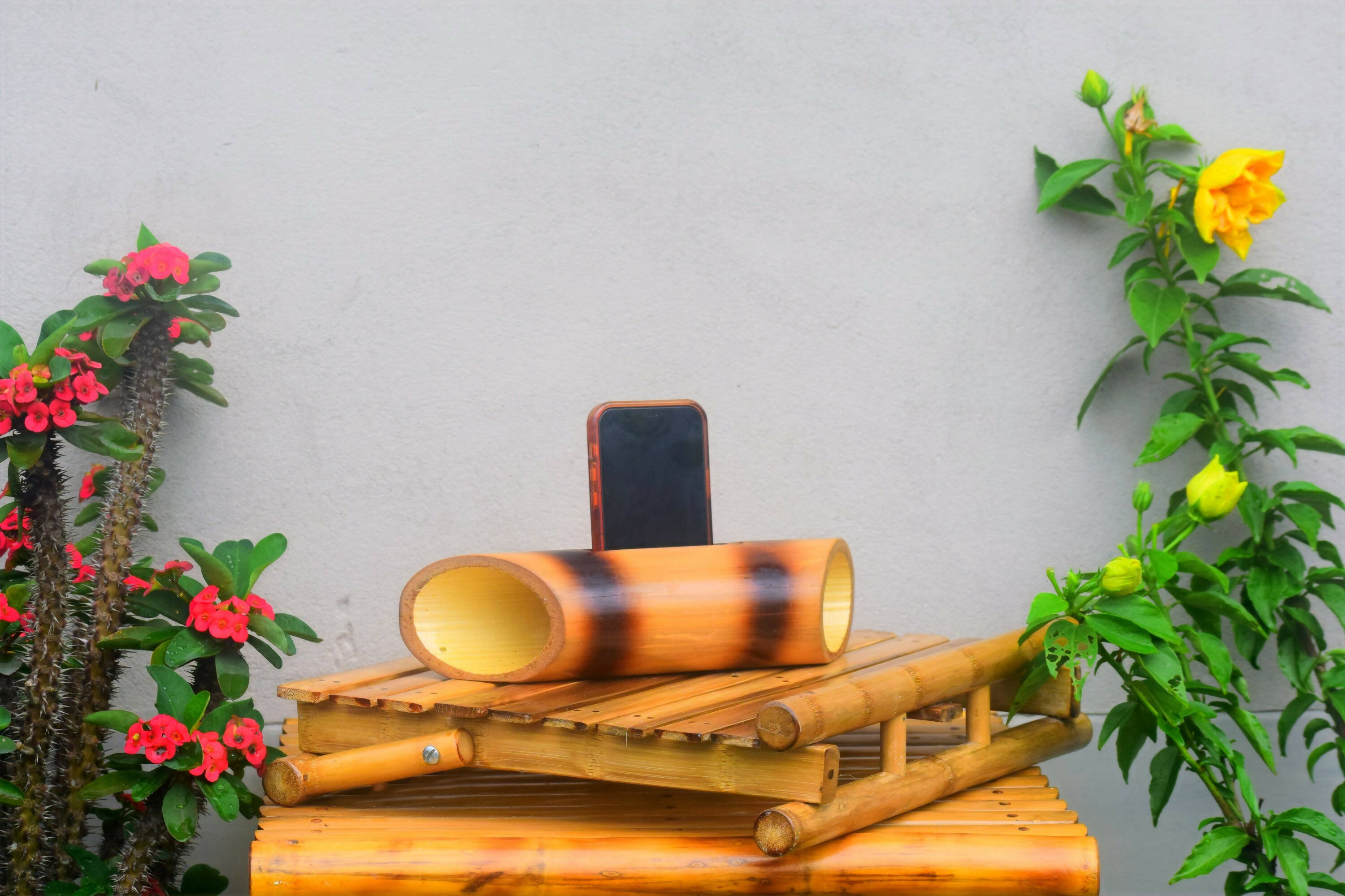 BAMBOO WORK SET (LAPTOP STAND + AMPLIFIER) – ECOLO STORE